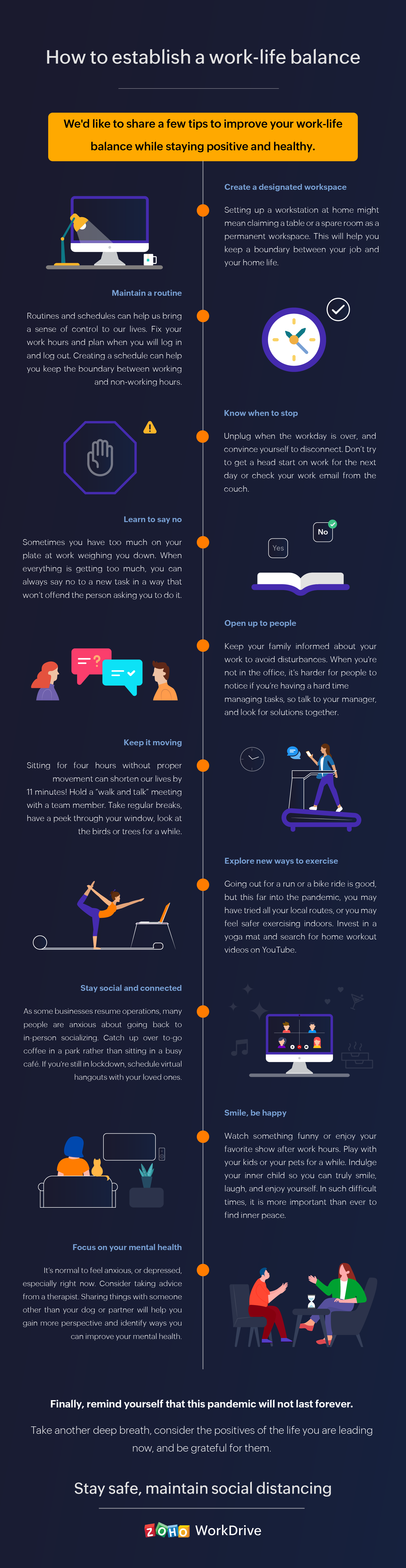 Infographic 10 Ways To Achieving A Work life Balance WorkDrive Infographic 10 Ways To Achieving A Work life Balance WorkDrive